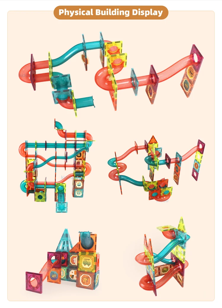 New Arrival Popular 3d Marble Race Run Magnetic Building Blocks Tiles ...