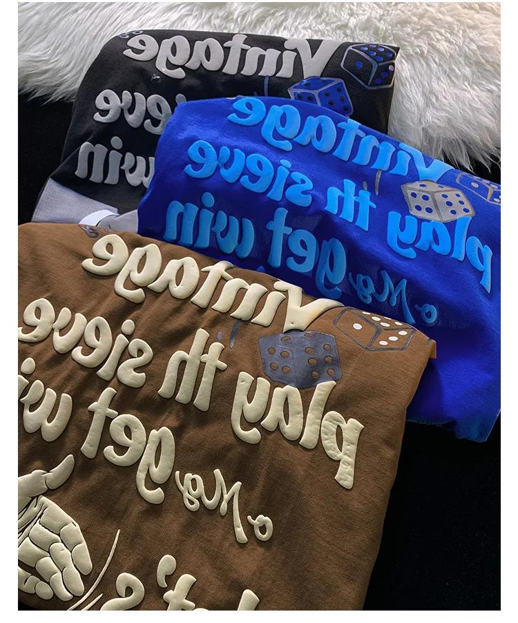 Puff Print Wash Soft Unisex Embroidery Plain Fashion Brand Custom 3d ...