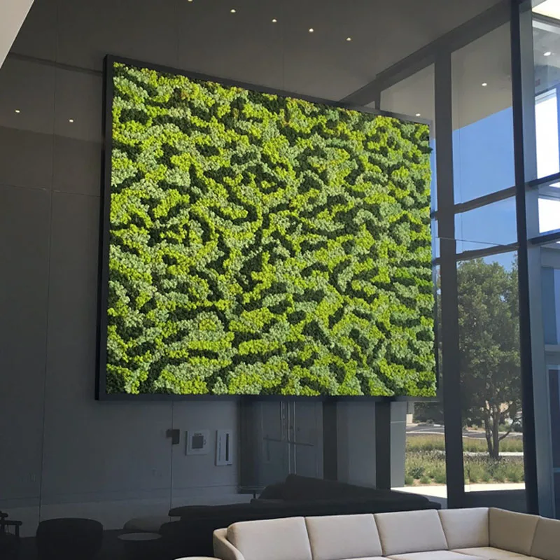 Custom 3D Preserved Moss Panel - Natural Decorative Green Wall Moss Art ...