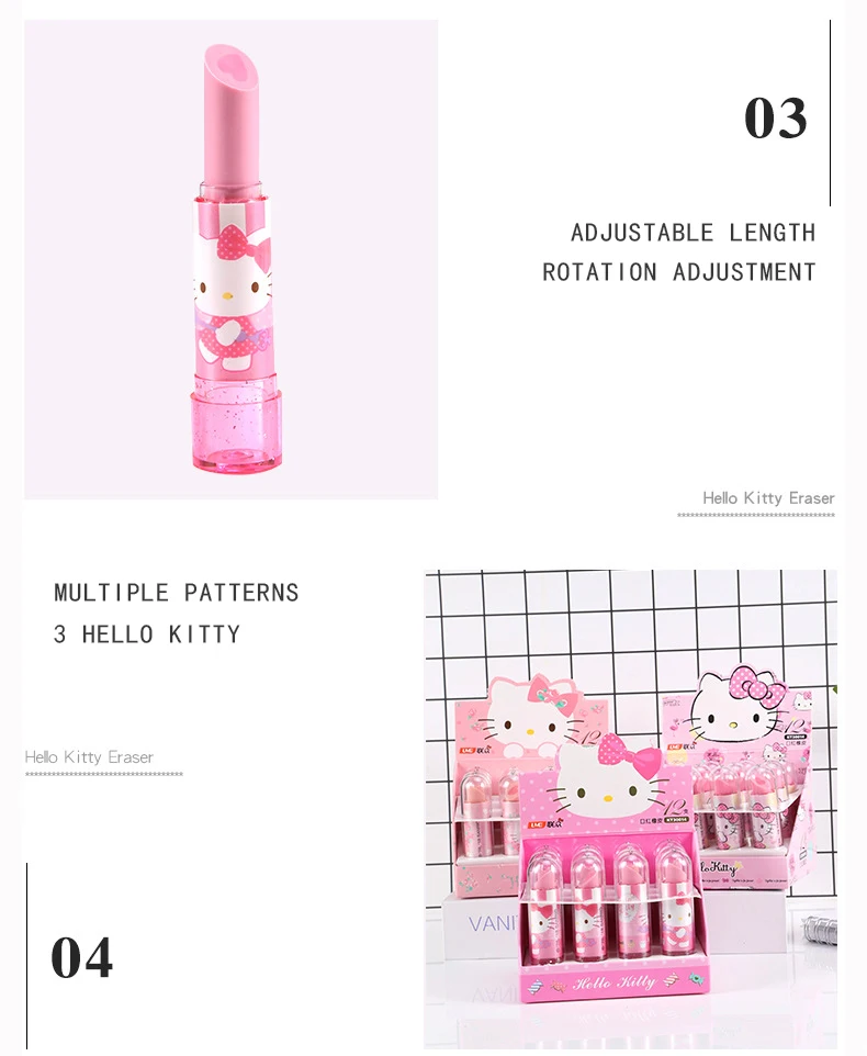 Topsthink Hello Kitty Lipstick Design Student Eraser Rubber Children ...