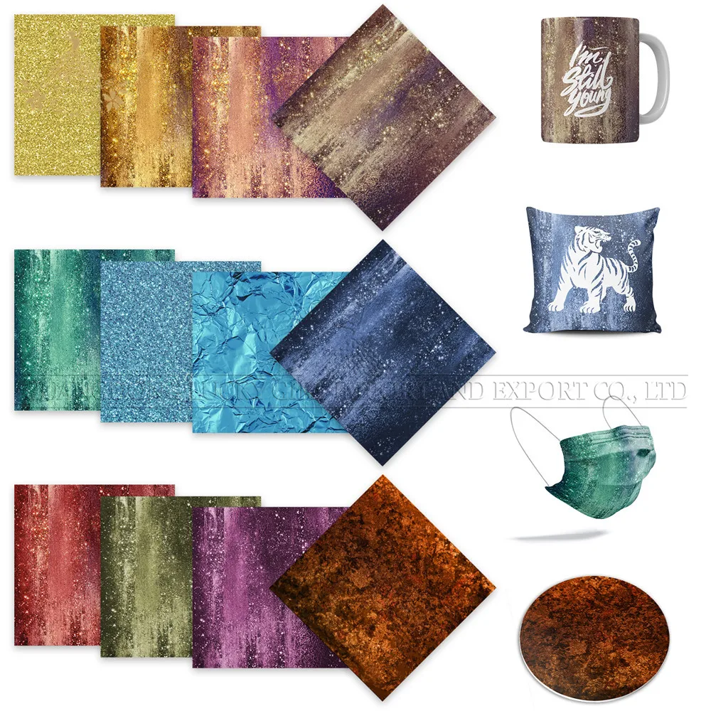 12inches Watercolor Easy Press Cut Glit Mermaid Iron on Custom ...