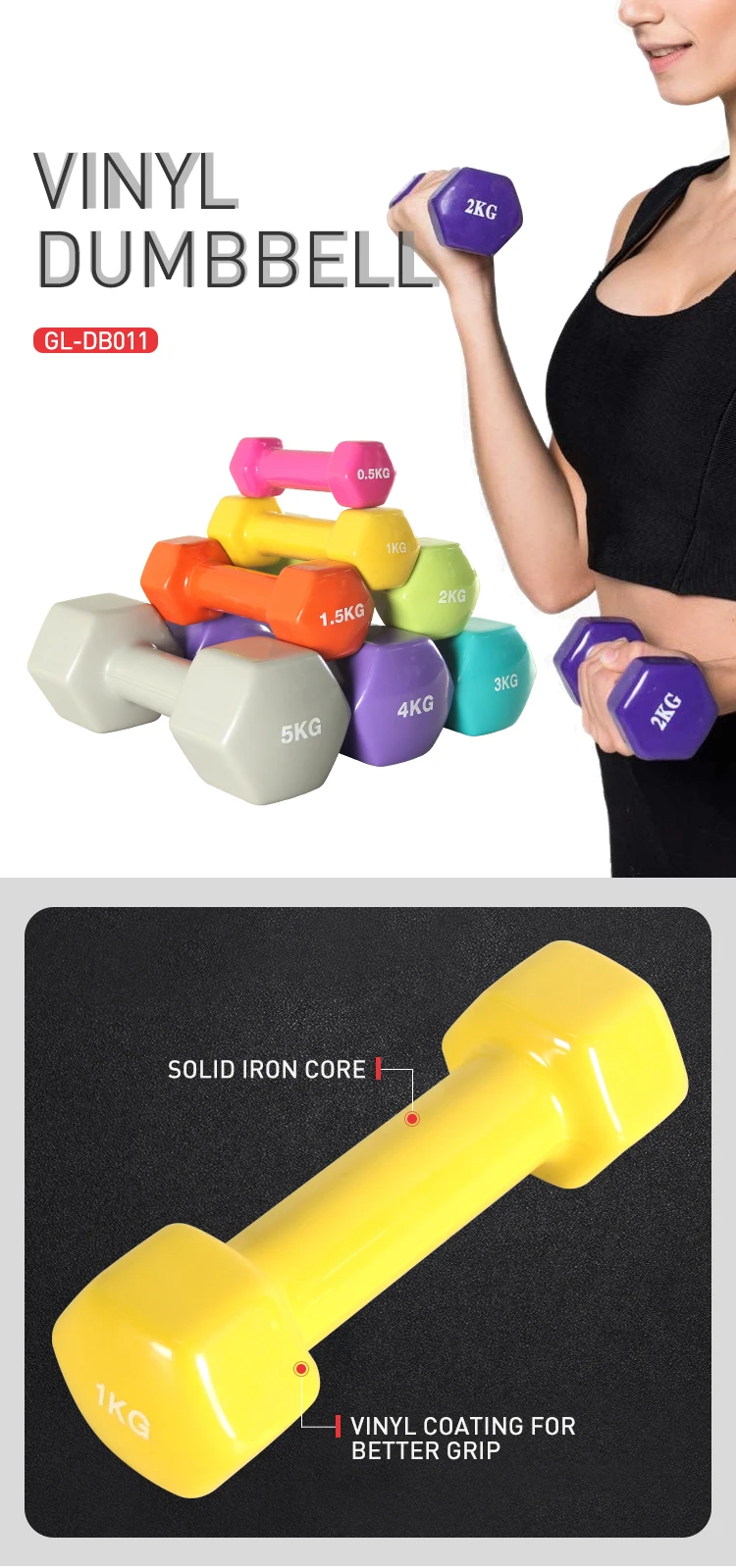 Colorful Hexagonal Dumbbells - Perfect for All Fitness Levels