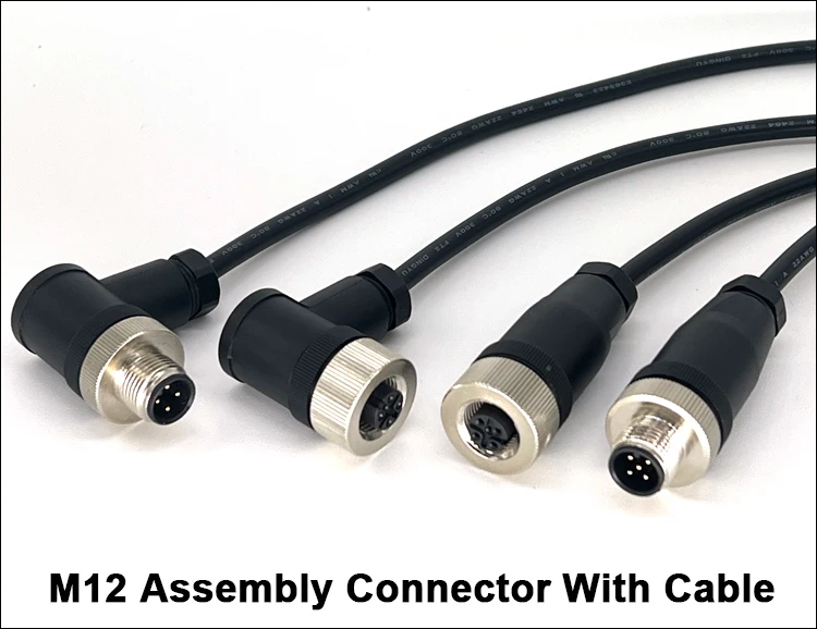M12 8-Pin Waterproof Cable IP67 to RS232 DB9 Female - Reliable Crimping ...
