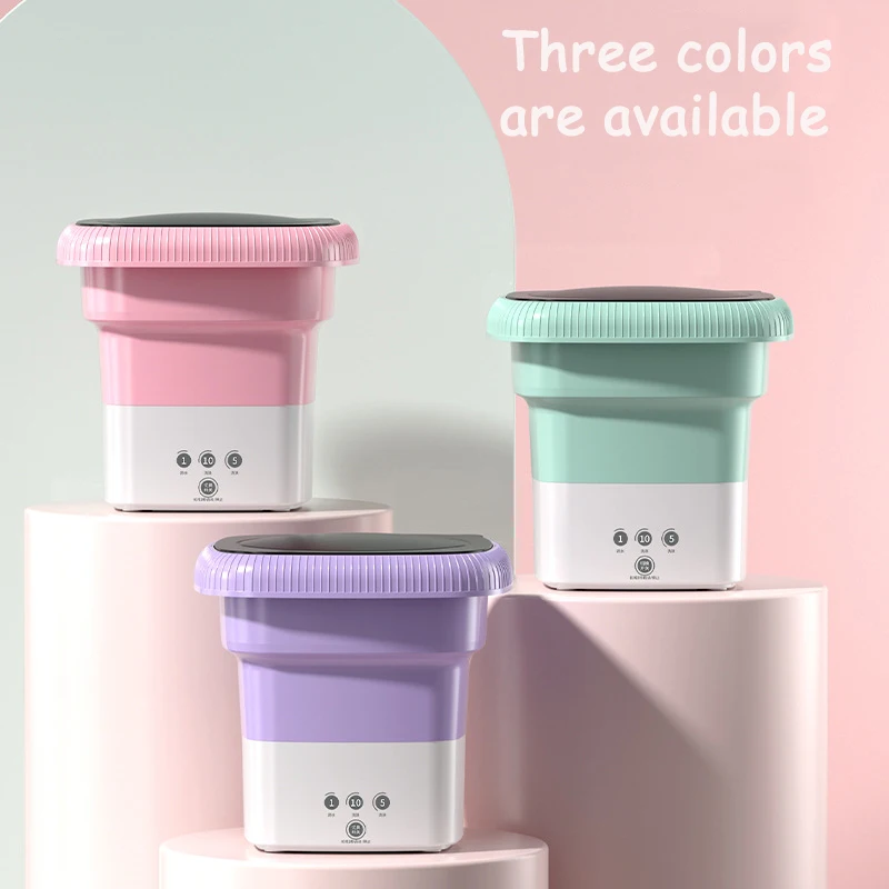 Mini Portable Folding Washing Machine Elution One Dormitory Rental Room ...