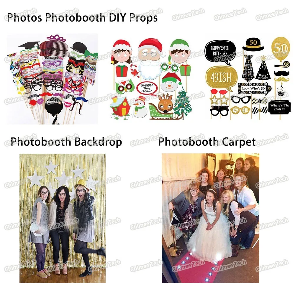 Custom Designs/logos Guac and Chips Photo Booth Machine