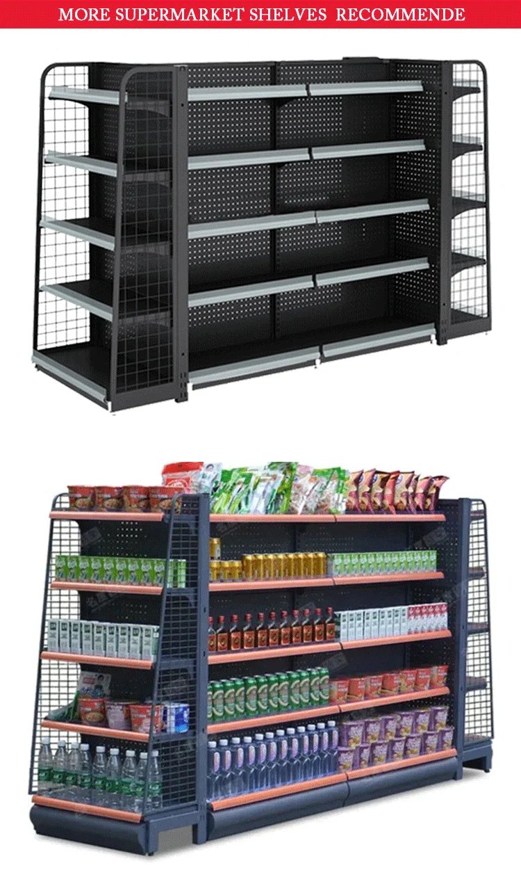 Metal Supermarket Rack - Gondola Supermarket Shelving