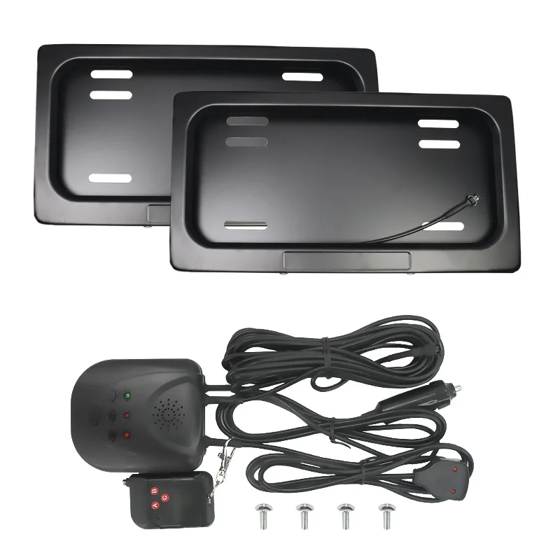 2 Pack Us Standard Electric Retractable Curtain Car License Plate Cover ...