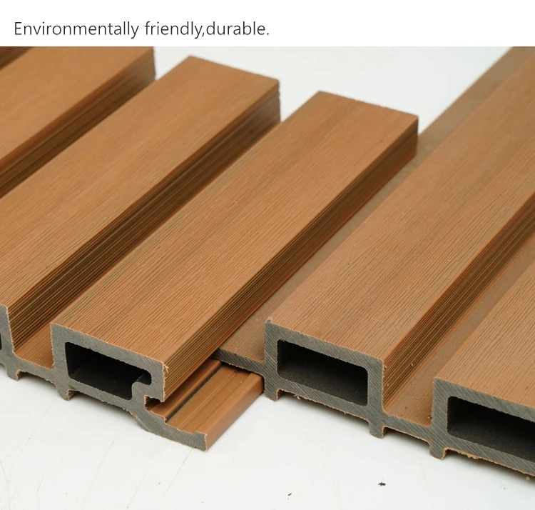 Customized Wooden Design Fluted Slat WPC 3D Wall Fluted Covering Panel ...