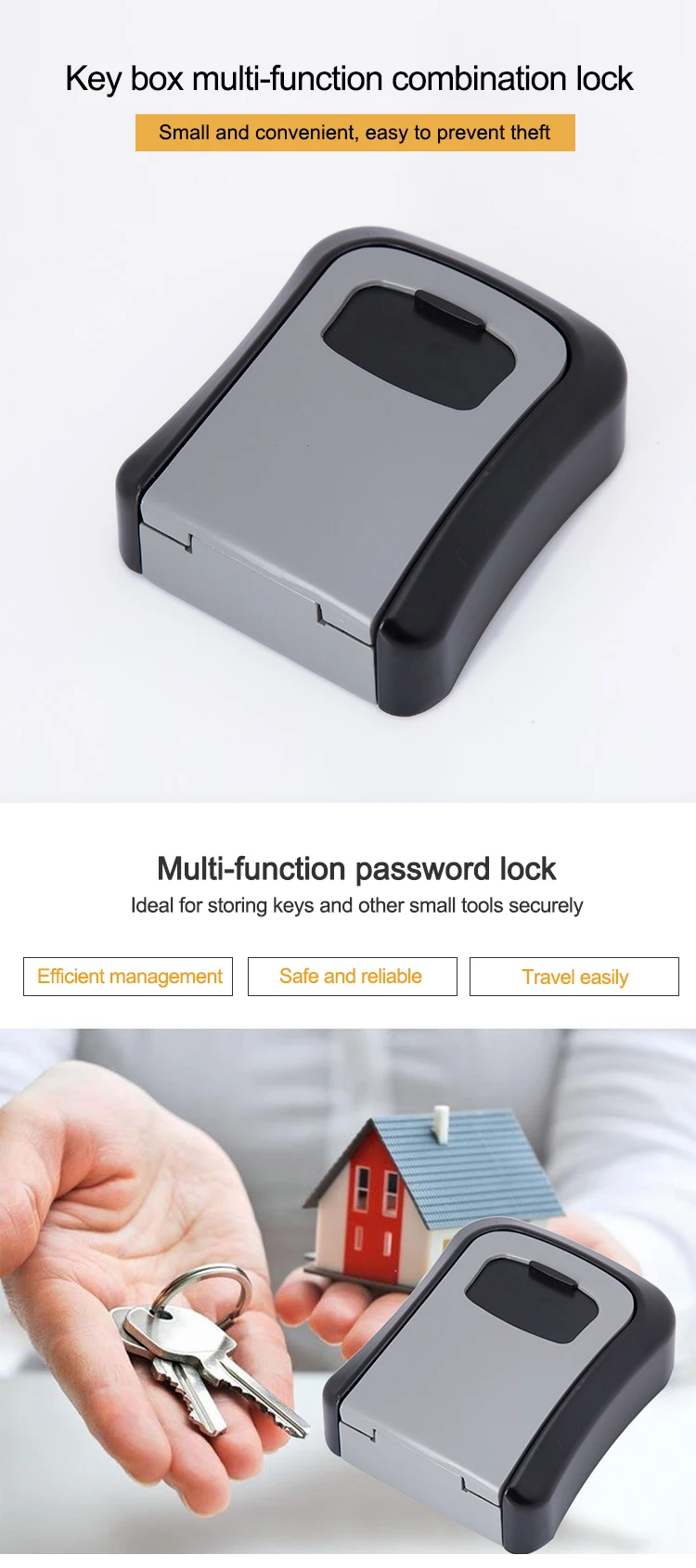 Morgie Smart Key Lock Safes Box Storage Wall Mounted 4 Digit ...