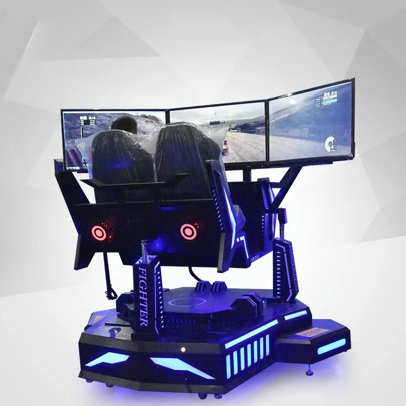 Indoor 9D Dynamic Racing Simulator Screen Game Machine with Three Axis ...