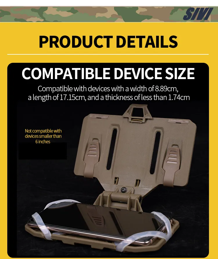 Sivi Tactical Molle Navigation Board Holder Vest Chest Mount Foldable ...