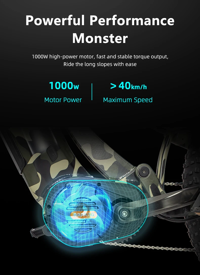 Custom JOBO TDE58L Electric Mountain Bike 26 Inch Crank Motor 1000w ...