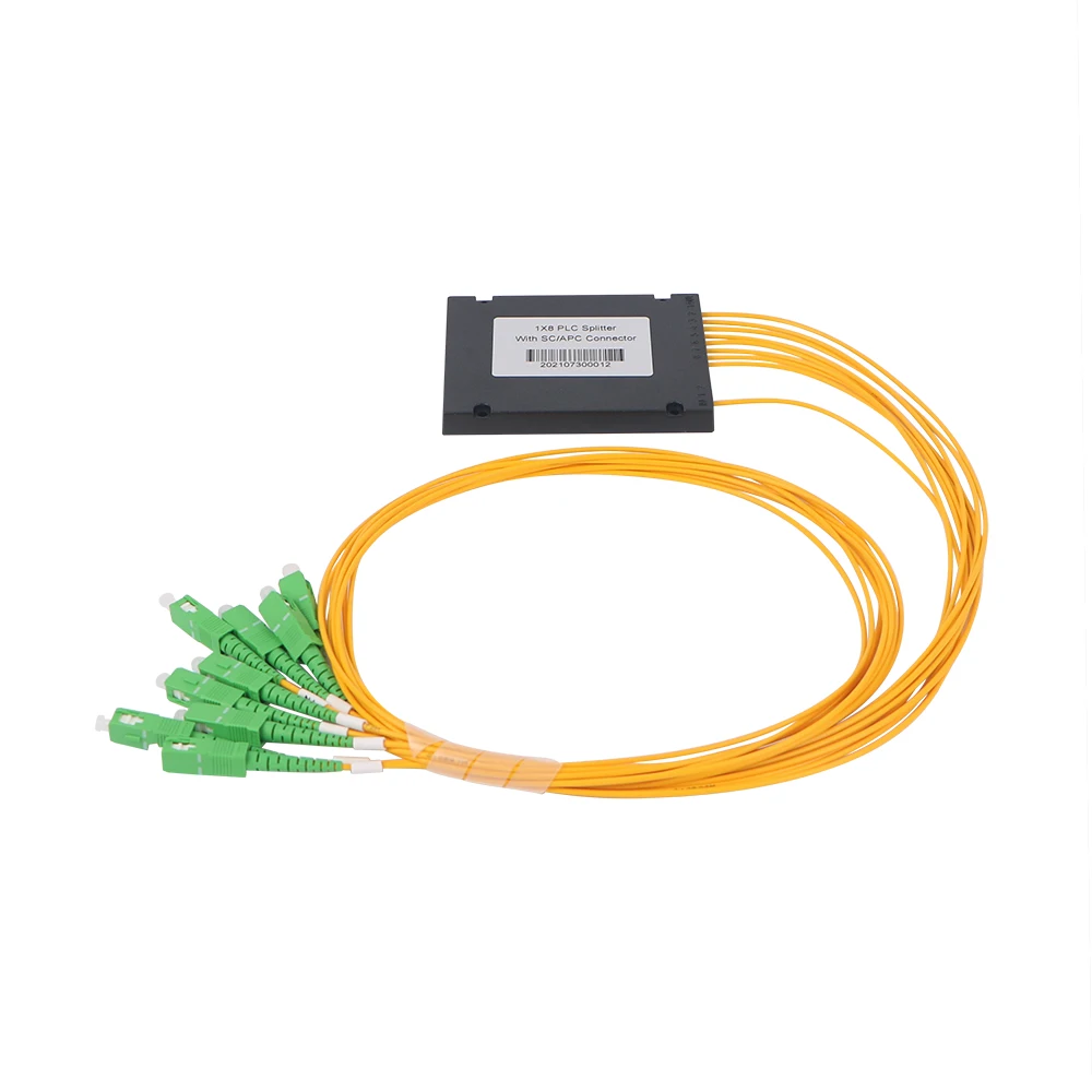 Low Insertion Loss Abs Plastic Box Type Fiber Optical Plc Splitter 1x8 ...