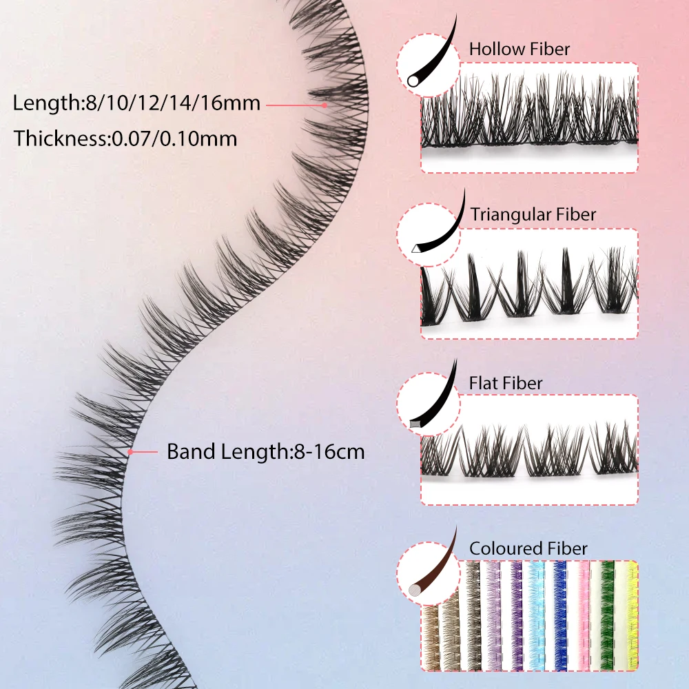 Glue-based Air Diy Lash Segmented Eyelash Diy Lash Clusters Segmented ...
