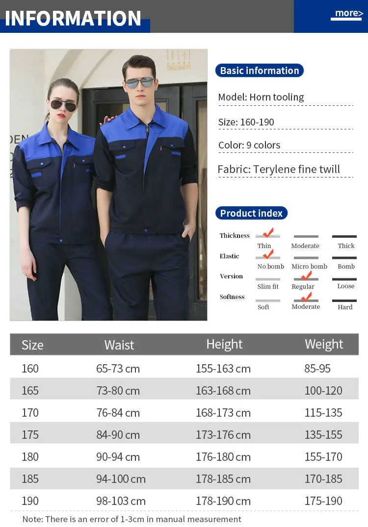 Safety Overall Workwear Uniforms Sets Top Selling Comfortable Men ...