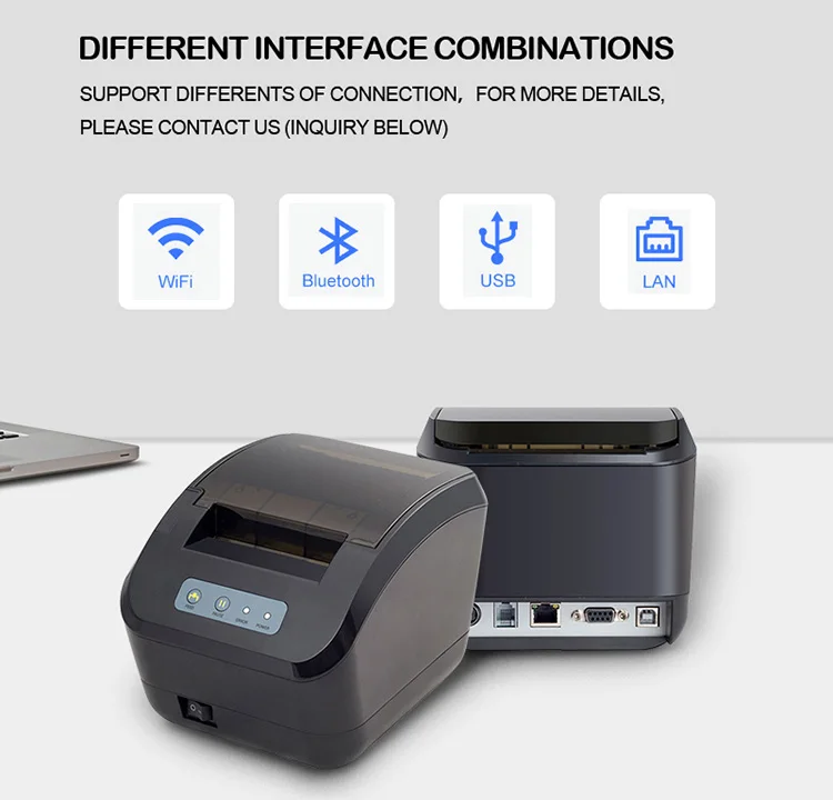 80mm 58mm Direct Sticker Printer - Thermal Barcode Label Printer