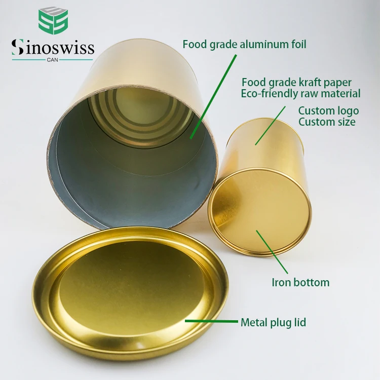 Customize Logo and Sizes for Coffee Tin Can Packaging
