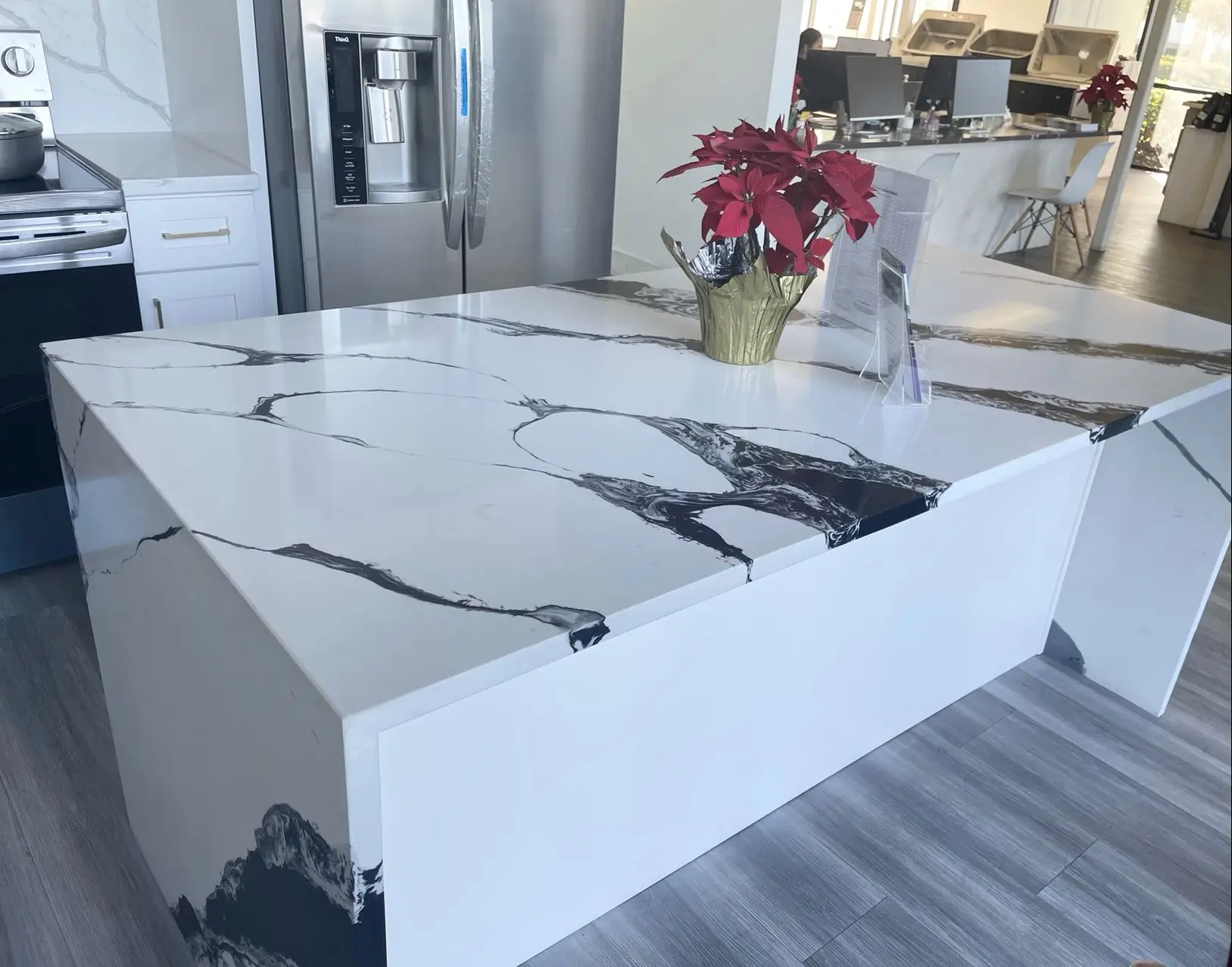 Summerly Calacatta Panda Quartz Stone Kitchen Countertop Quartz Slab ...