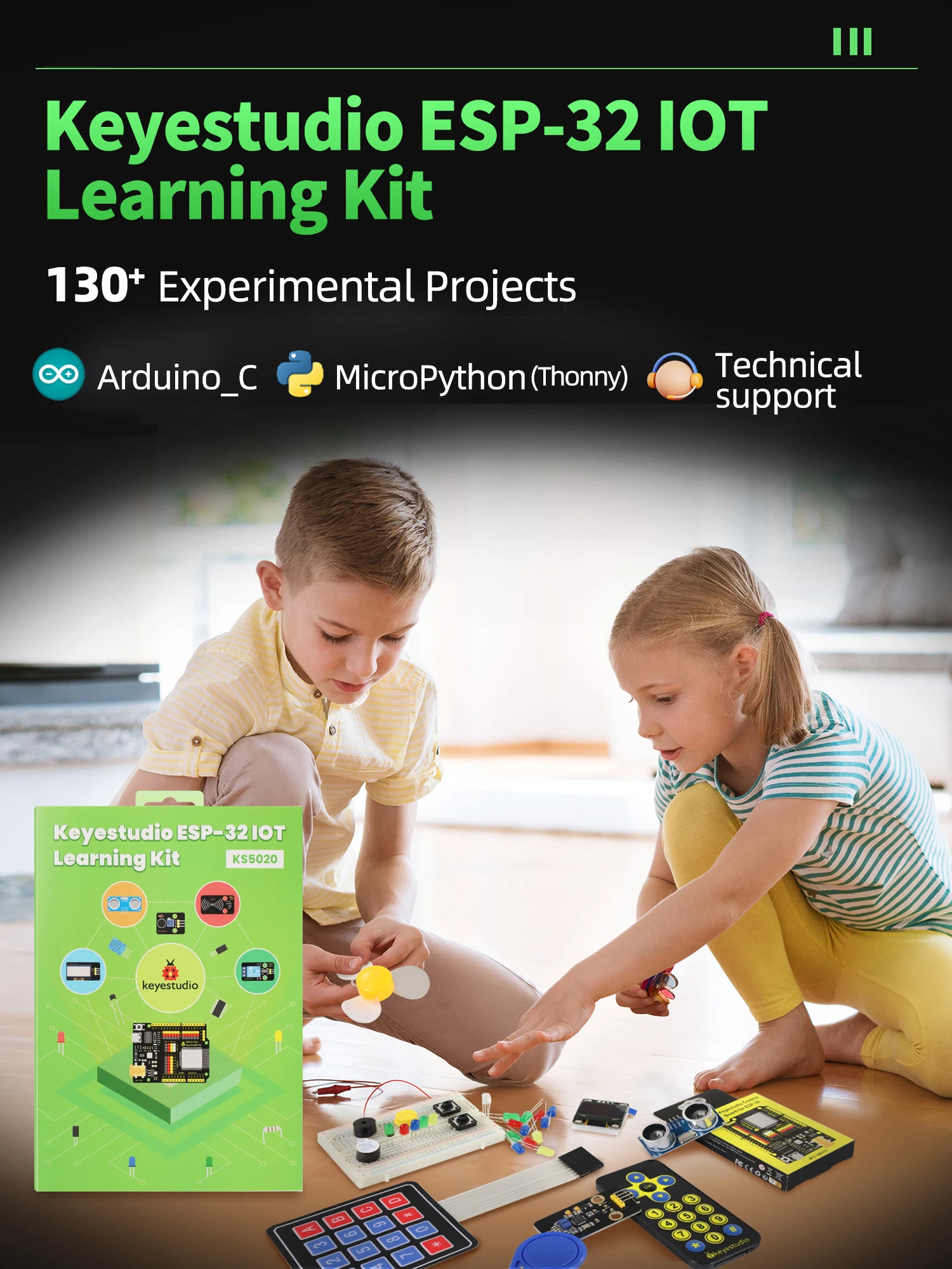 Keyestudio ESP-32 IOT Learning Kit - Fun Programming Projects