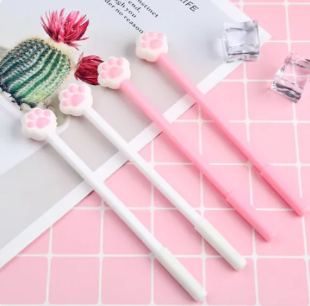 2x Pink Meow Cat Paw Ge2x Pink Meow Cat Paw Gel Pen Rollerball Pen ...