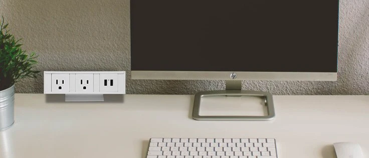 Universal Clamps Power Outlets - Desktop Removable Solutions
