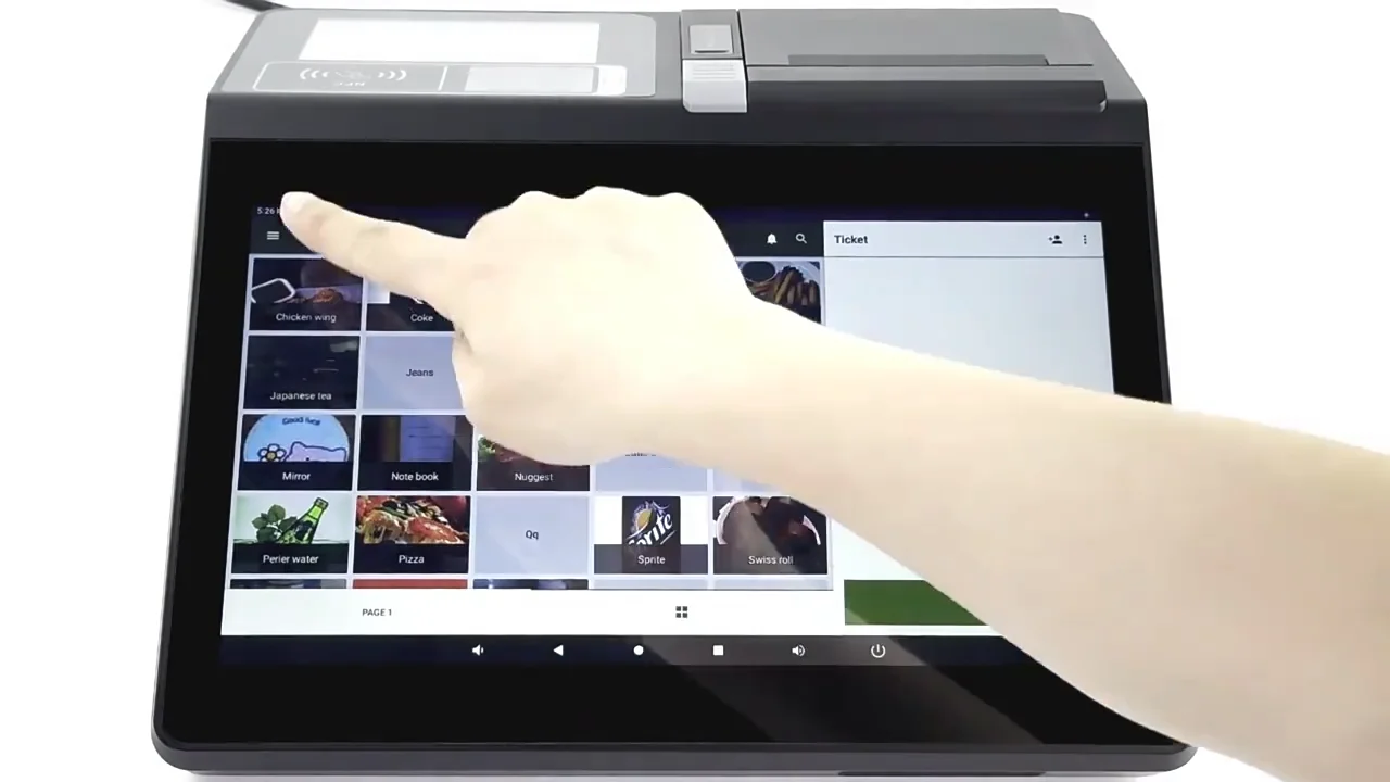 Win 10 Android 11 Wifi Cash Register Desktop 11.6'' All In One Pos ...
