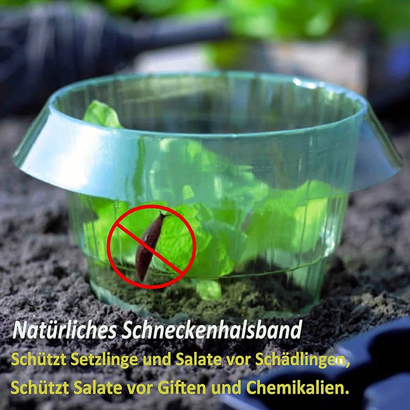 PET Plastic Garden Grow Slug and Snail Collars - Protection