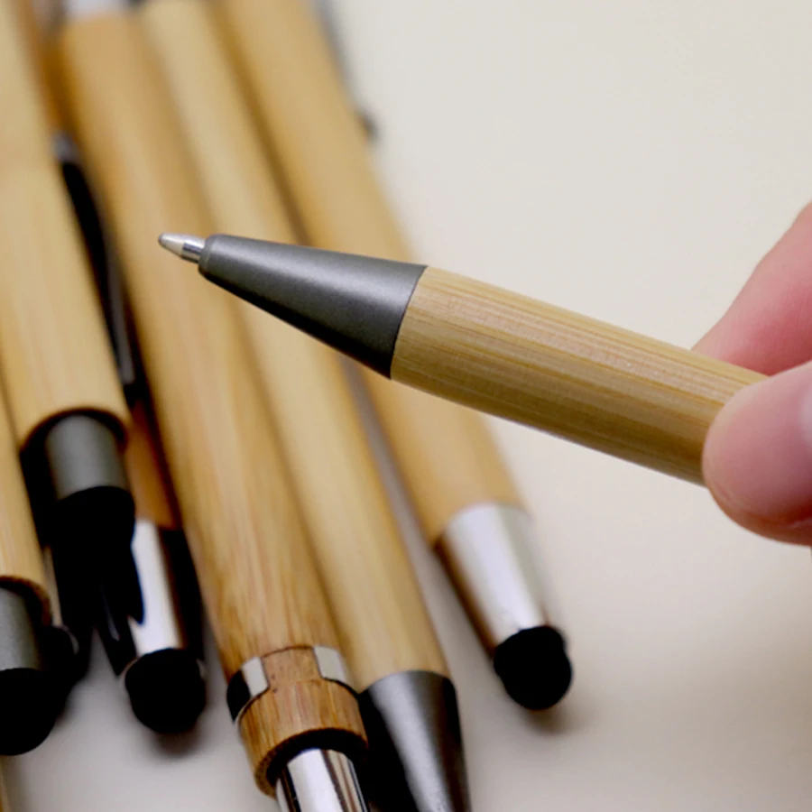 School Supplies Personalized Wooden Customized Eco Friendly Engraved Bamboo Ballpoint Pen With ...