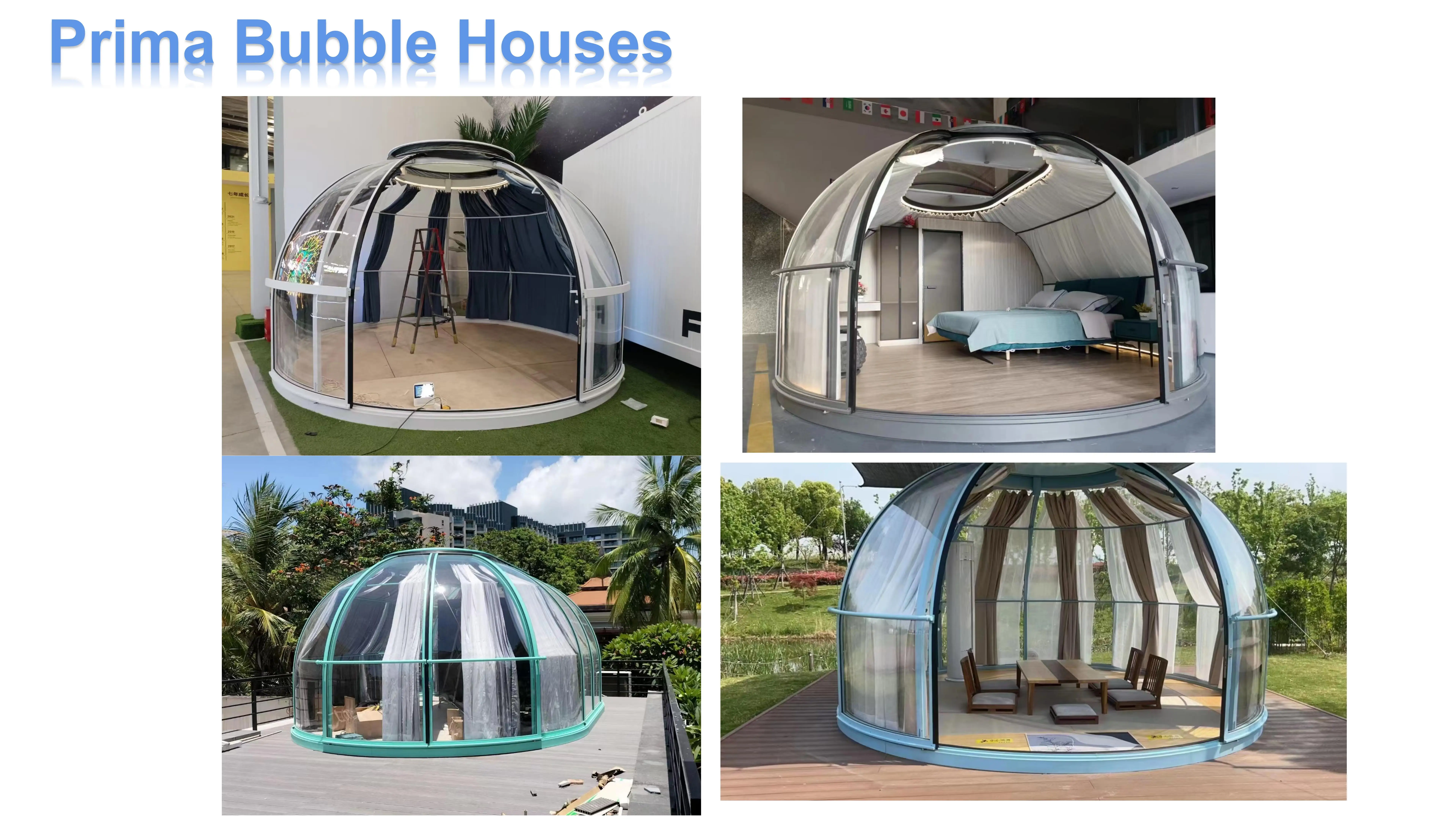 Prima Hot Sell New Design Aluminum Frame Sunroom Glass Houses From China Bubble House - Buy New ...