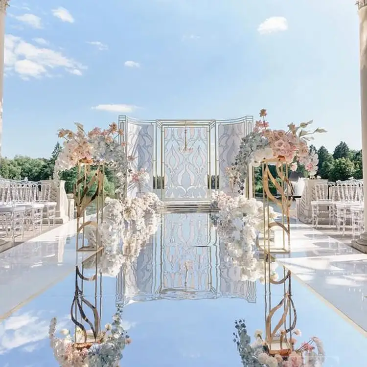 Reflective Mirror Panel Wedding Decorative Dance Silver Acrylic Mirror ...