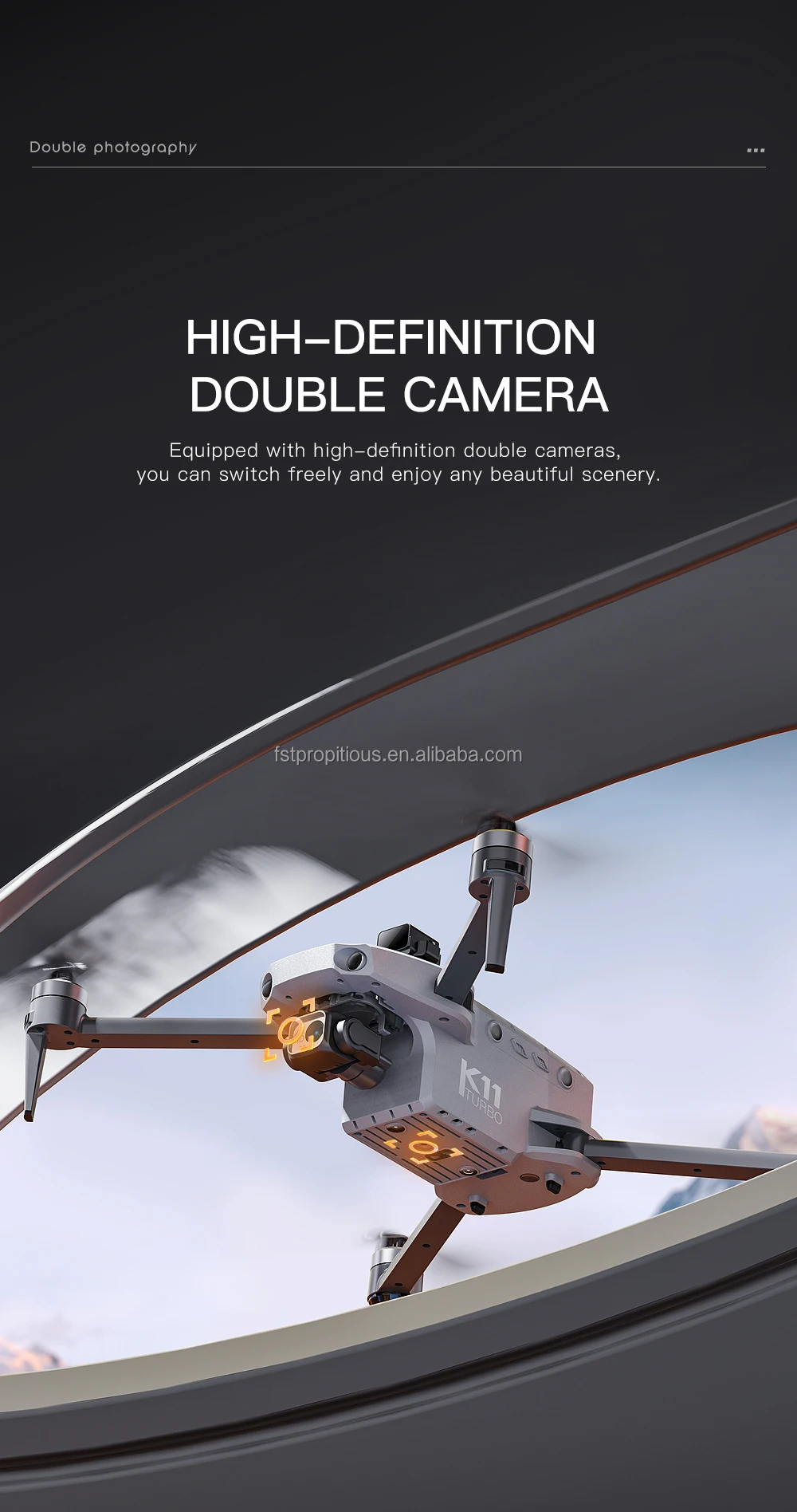 K11 Rc Fpv Rc Drone Hd Dual Cameras 3 Axis Anti Shaking Self ...