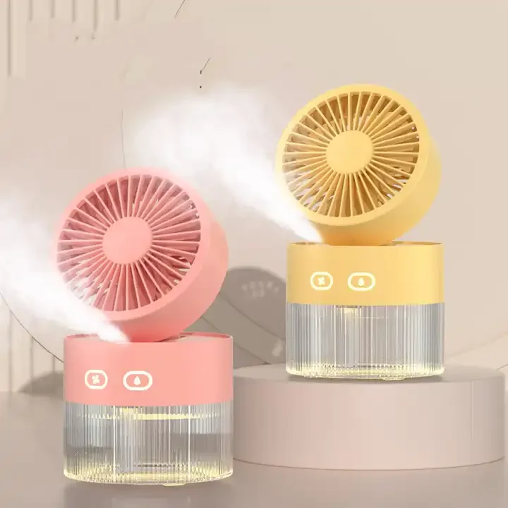 2025 Water tank with Fan Desk Table Cooling air Usb Rechargeable Hand ...