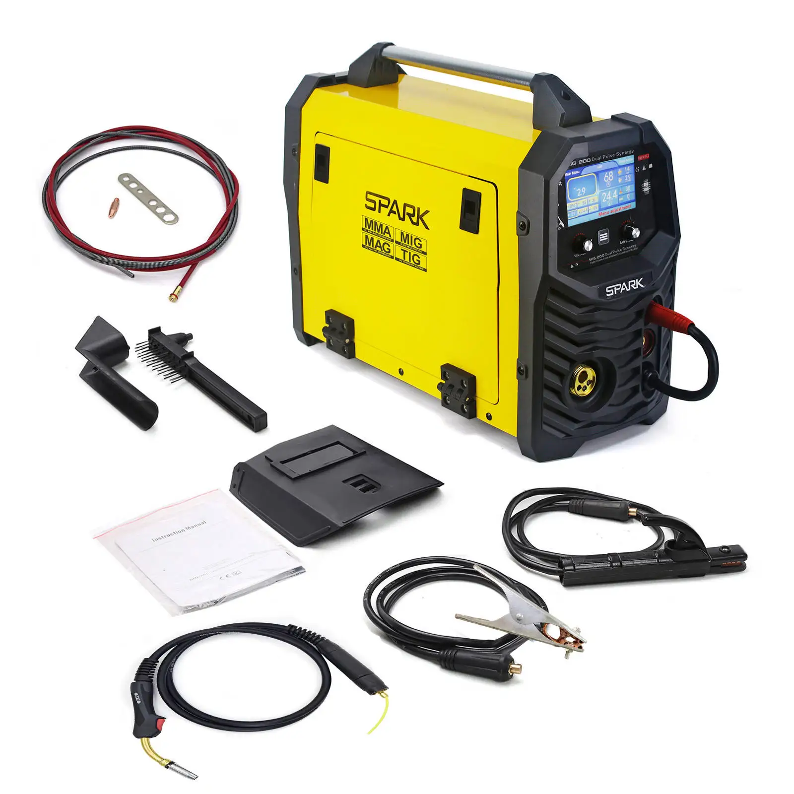 200a Dual Pulse Synergy Mig Arc Welder Mag Tig Mma 4 In 1 Welding ...
