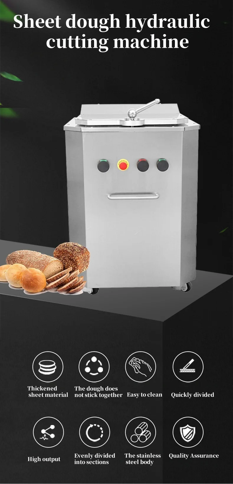 Industry Bakery Equipment Stainless Steel Dough Divider Adjustable ...