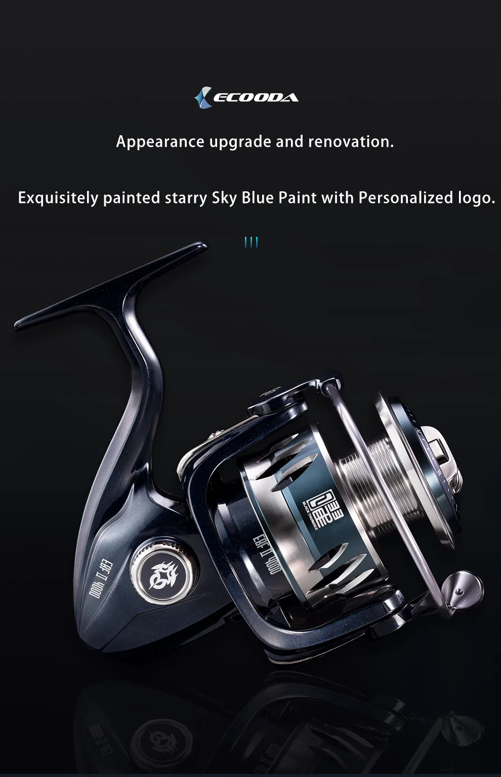 Ecooda EBF II Popping Spinning Fishing Reel - Durable & Versatile