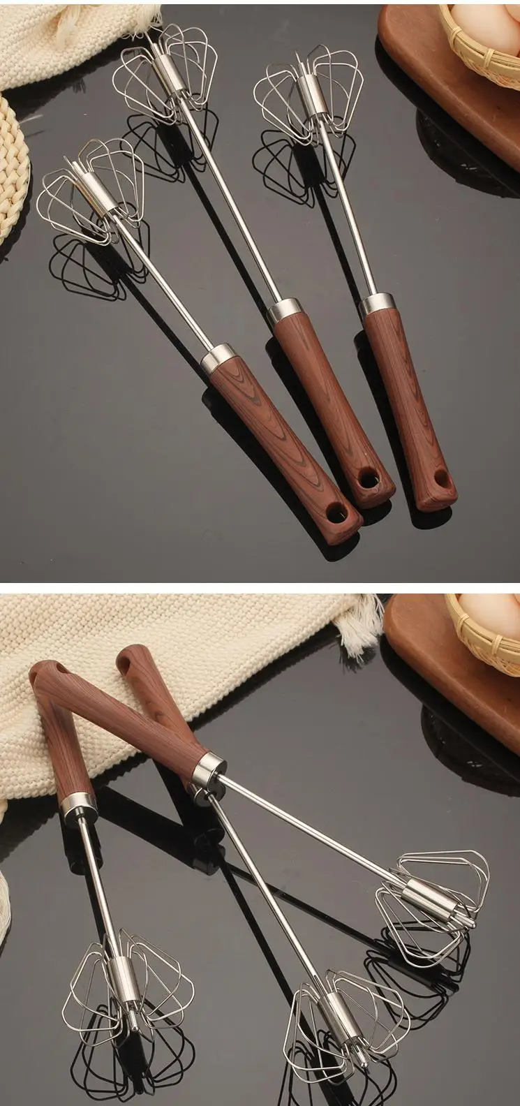 304 Stainless Steel Small Semi-Automatic Whisk Cream Whipper and Milk ...