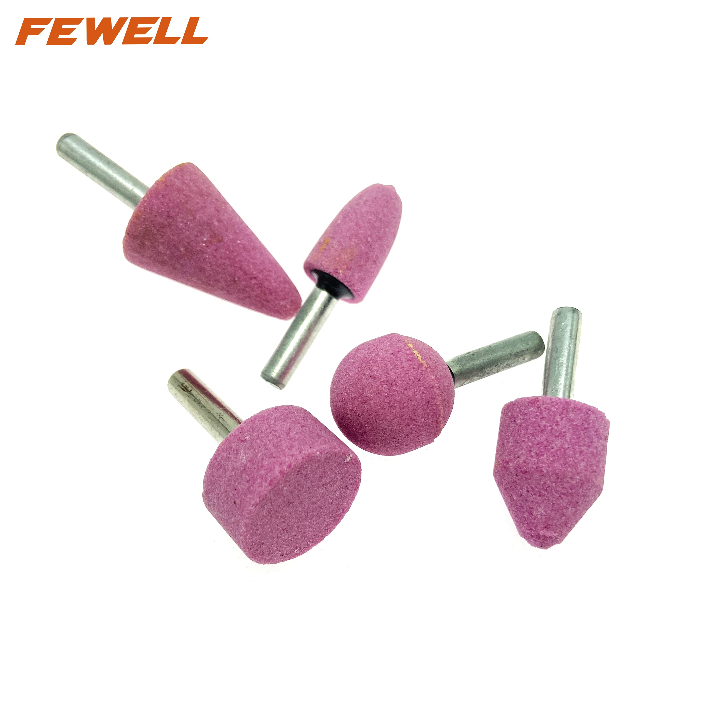 Premium 5pcs 1/4" Shank Abrasive Rotary Tool Grinding Head Mounted ...