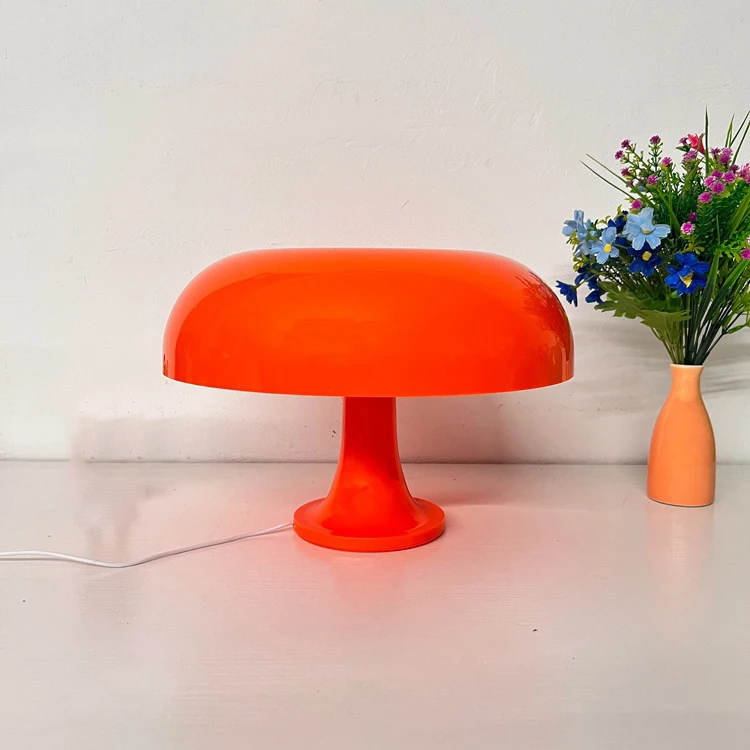 Modern Bedroom Dimmable Orange Donut Mushroom Table Lamp With 3 ...