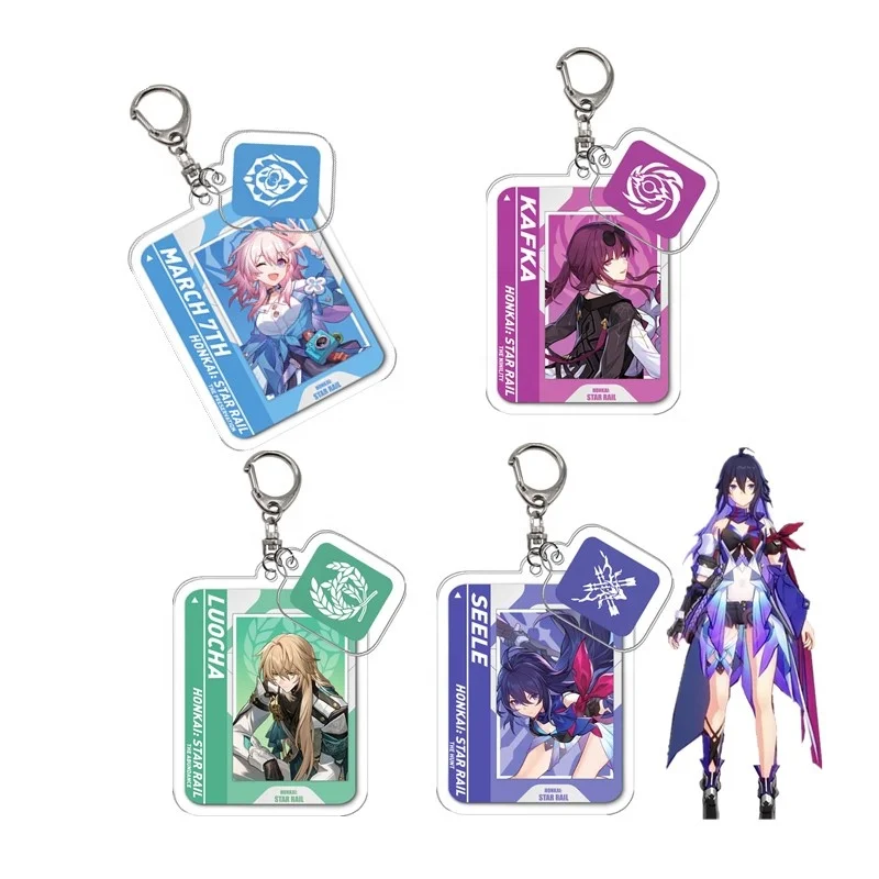 39 Styles Honkai Star Rail Anime Keychain Jewelry Himeko Gepard Seele ...
