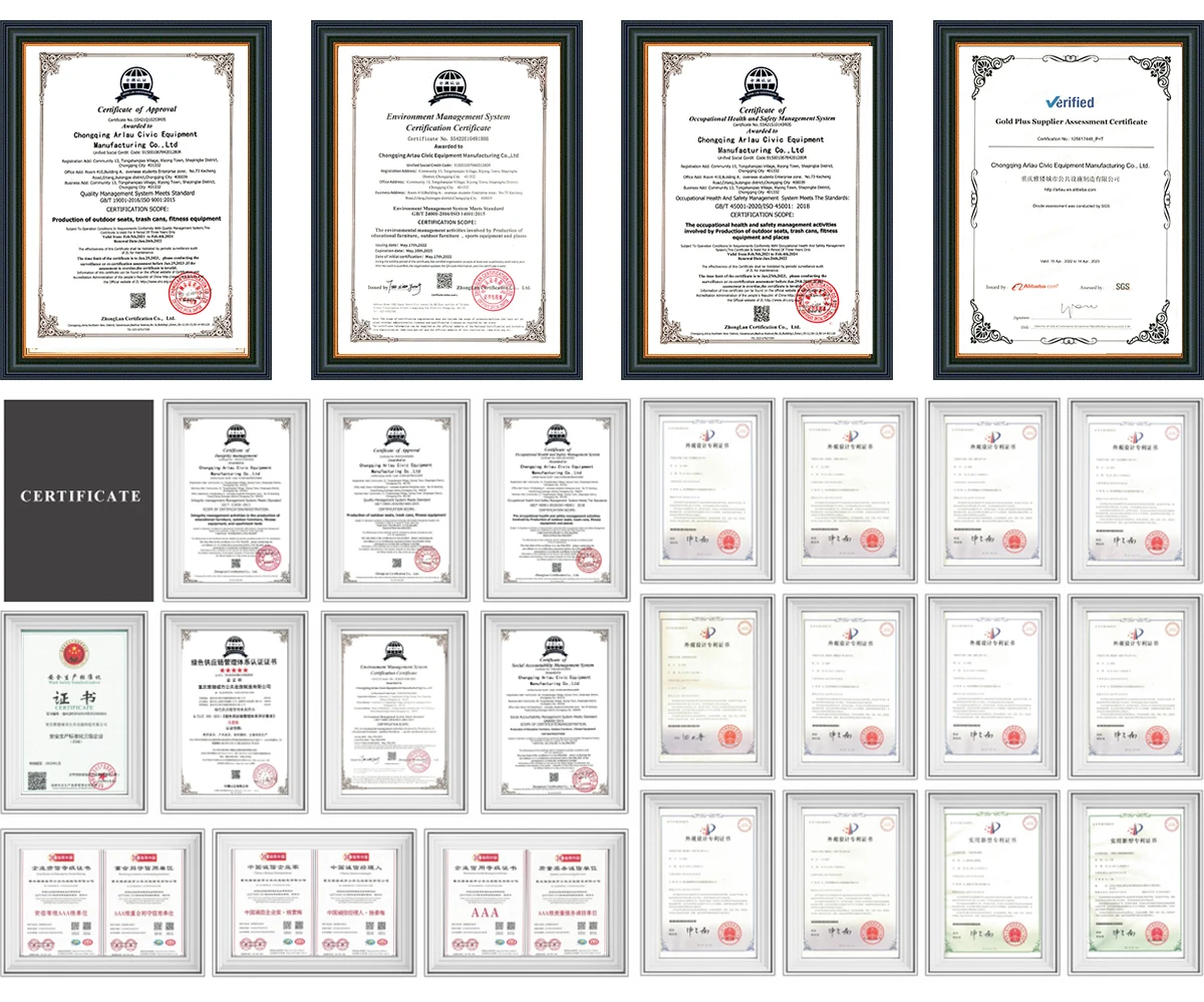 Outdoor Park Classified Dual Compartment Trash Can Outside Street ...