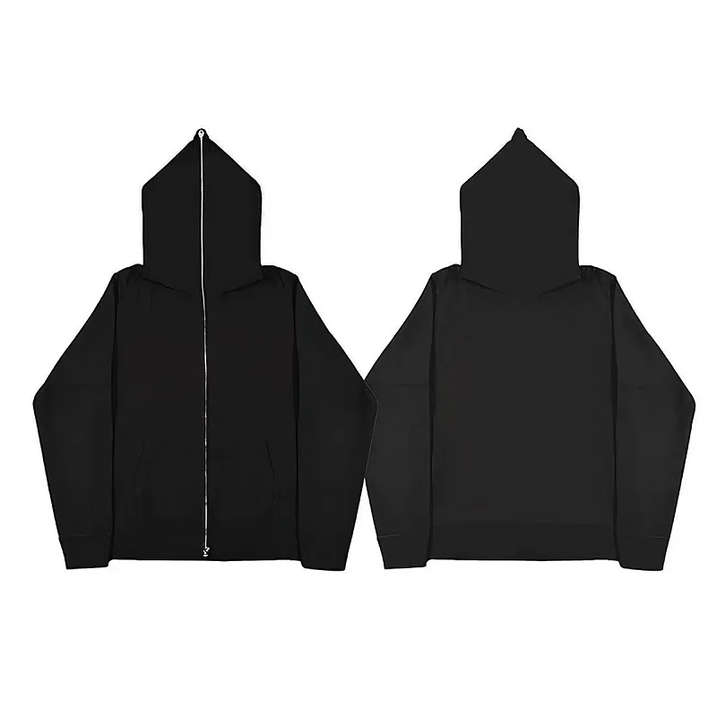 Men's Hoodie Customized - High Quality Black Zip up Hoodie