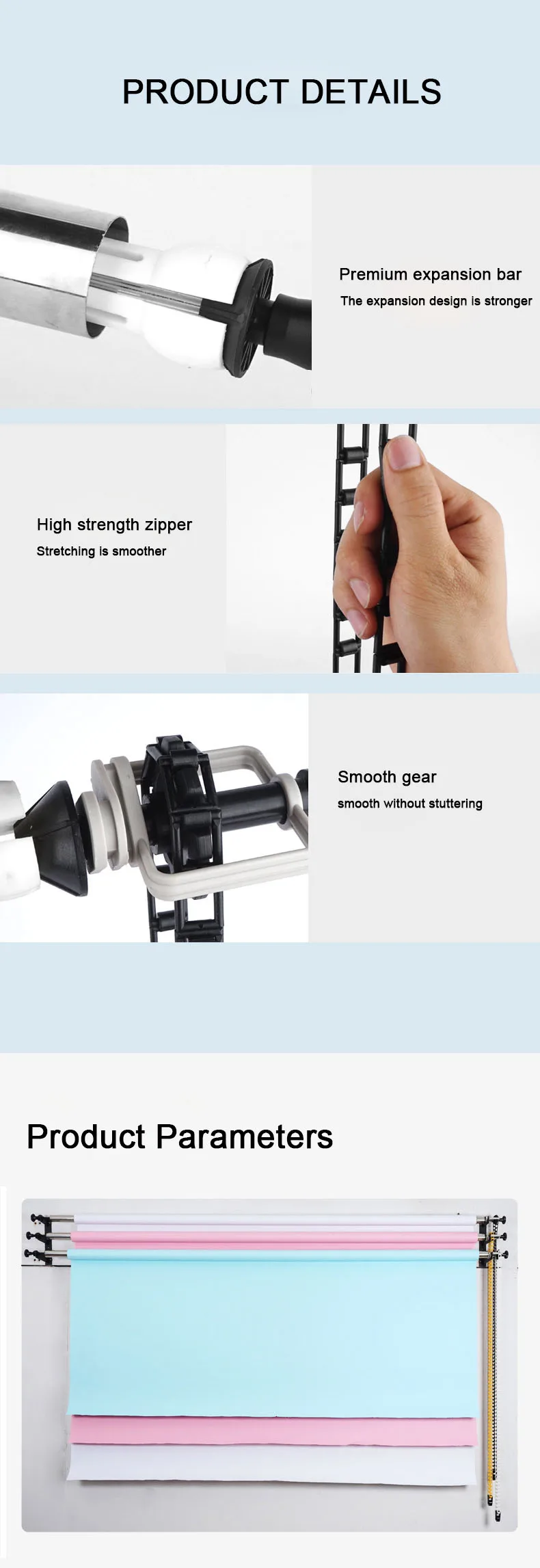 4 Roller Backdrop Support System - Wall Mount Studio Kit
