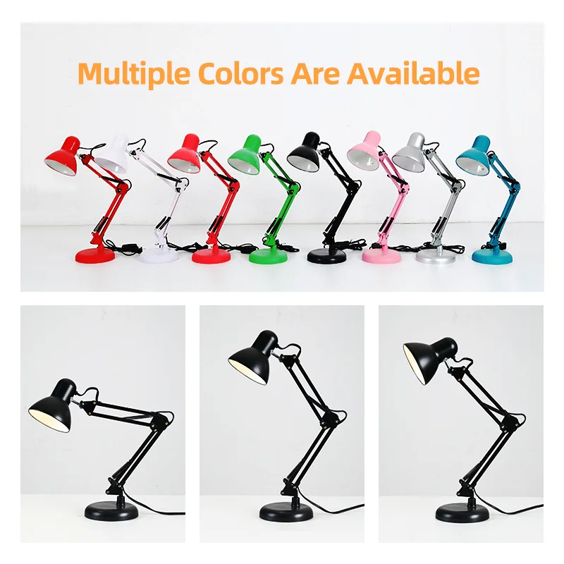 Articulated Metal Table Lamp E27 Bulb Touch Control Adjustable Led ...