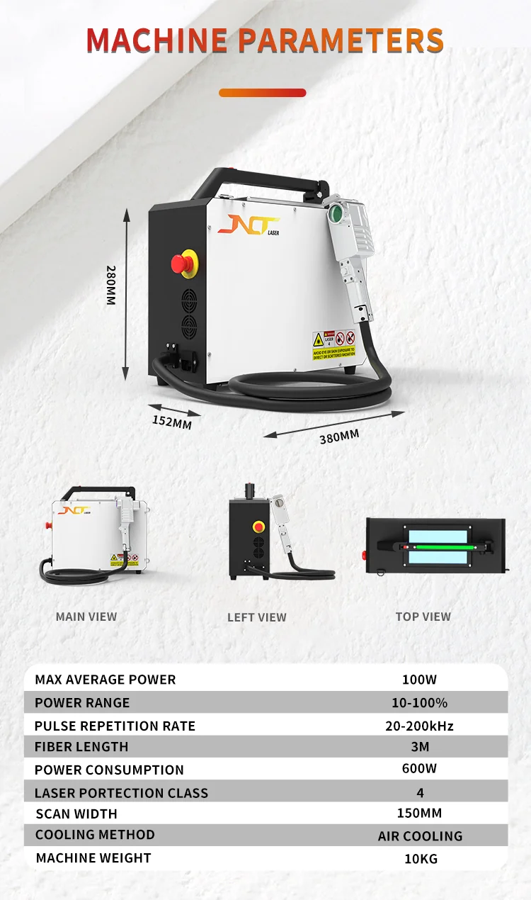 50w 100w 200w Pulsed Laser Cleaning Machine - Efficient Rust Removal