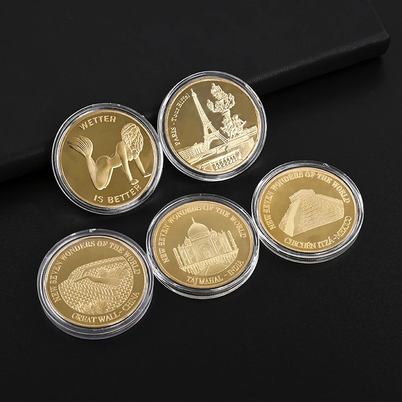 Custom Gold Silver Plated Funny Cute Dog Coins for Collectors
