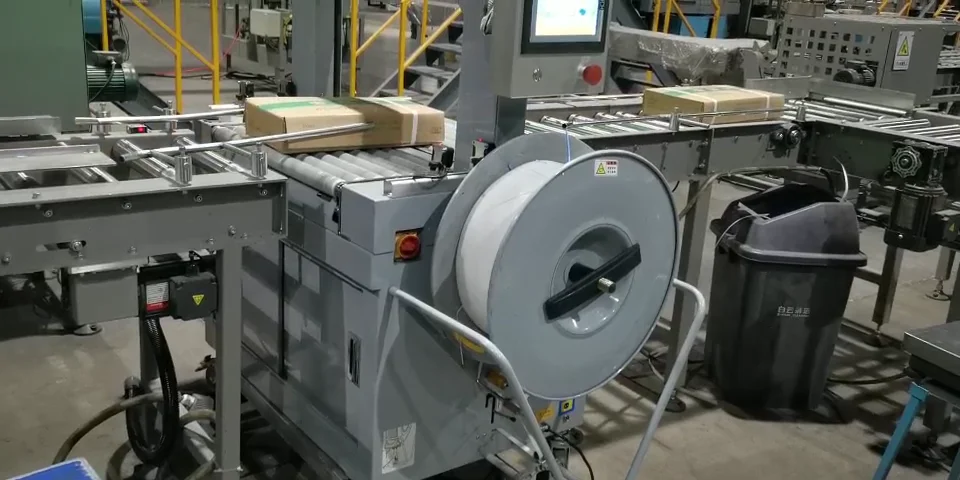 Fully Automatic Strapping Machine With Conveyor Strapper Machine Strap ...