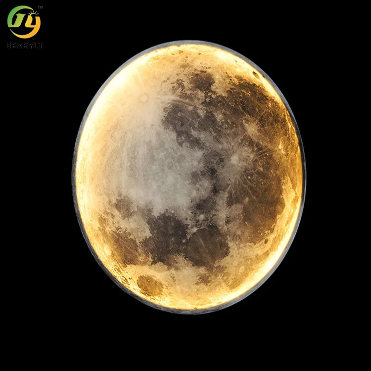 Decorative Home Moon Shape Round Bedside Mount Light