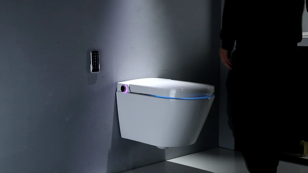 Back To Wall Mounted Bathroom Ceramic Rimless Electric Intelligent ...