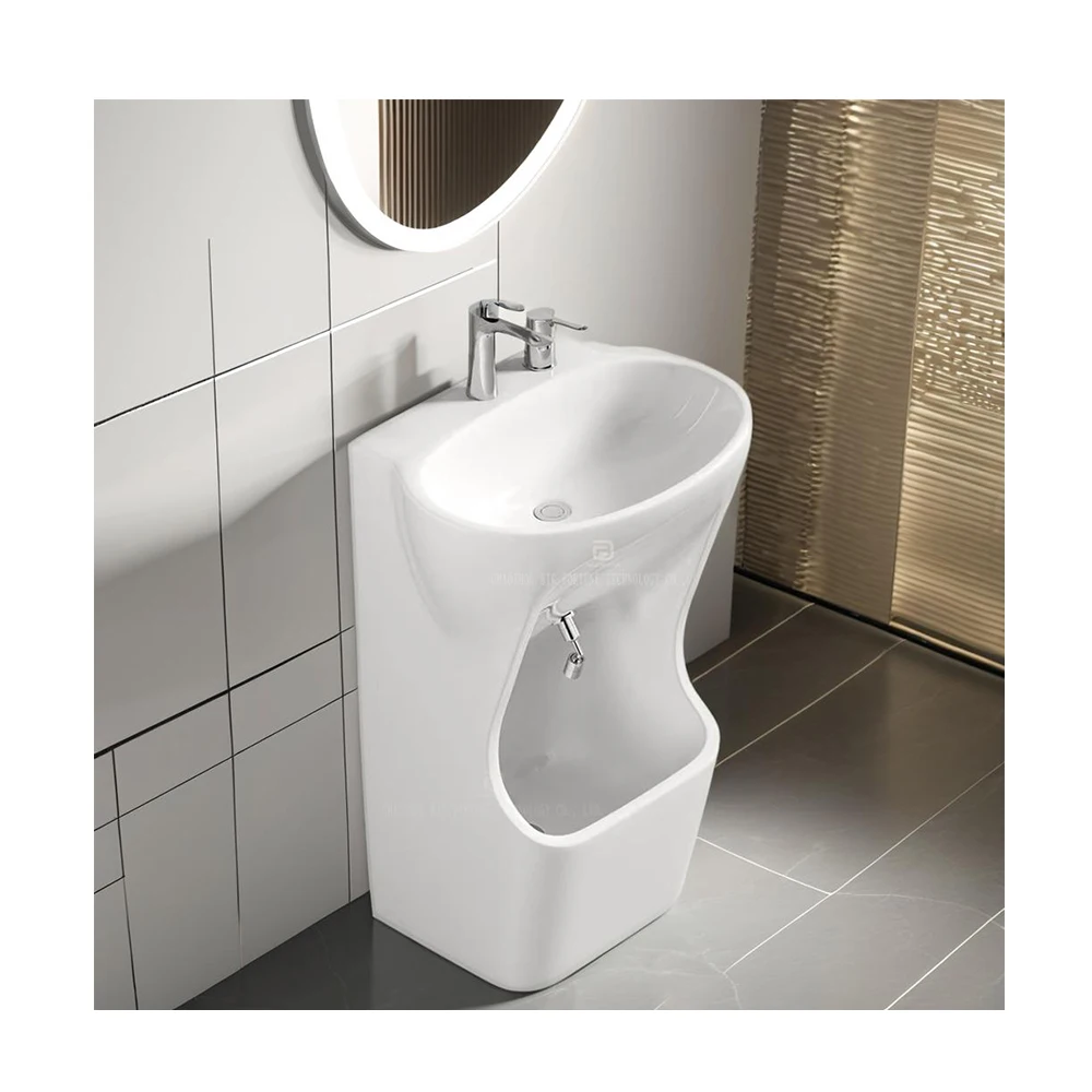 Modern bathroom pedestal sink muslim wudumate wudu basin lavabo white ...