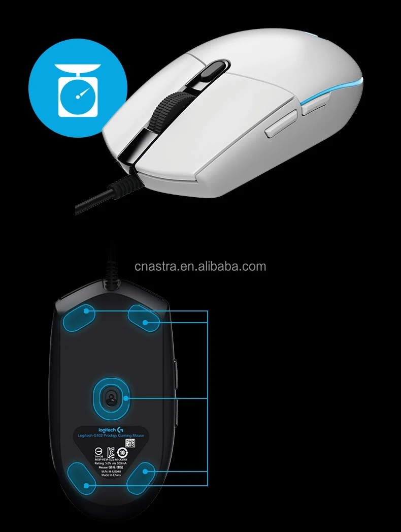 Logitech G102 Gaming Mouse - 8000DPI, 6 Programmable Buttons